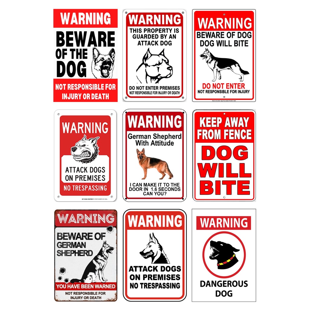 Beware of Dog, Guard Dog Signages (Laminated Signage and Waterproof ...