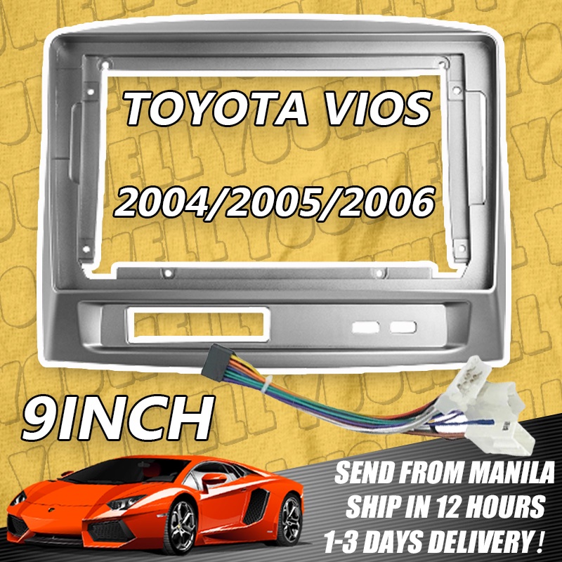 9'' Radio Fascia Fit For TOYOTA VIOS 2004 2005 2006 Android Stereo ...