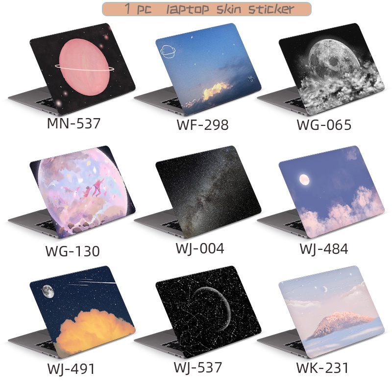 Waterproof laptop protective cover, decorative decals for sky design ...