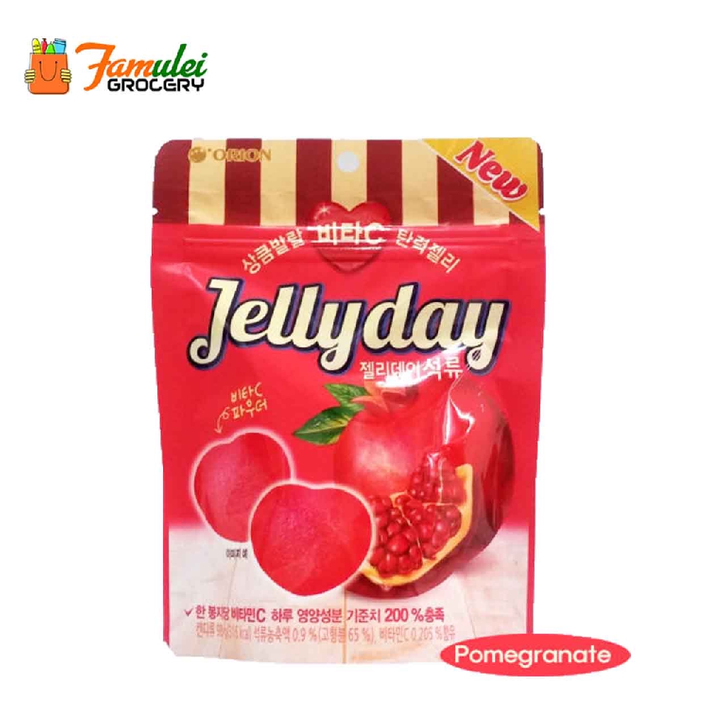 Orion Jelly Day Chewing Fruit Candy Vitamin C Pomegranate Flavor 49g ...