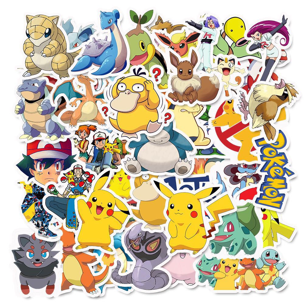 Xs051-50 pcs Pokémon Graffiti Waterproof Sticker | Shopee Philippines