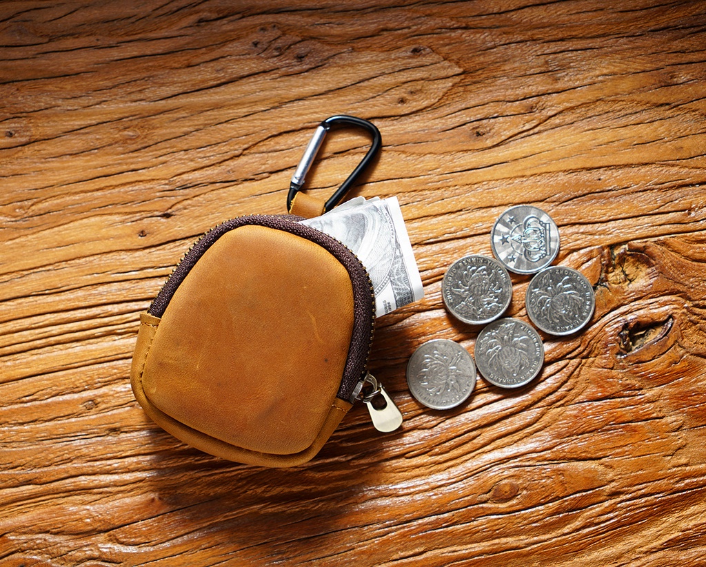 GENODERN Japanese Style Youth Coin Bag Cowhide Small Wallet Coin Purse ...