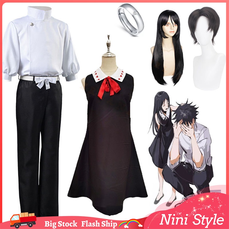 Orimoto Rika Dress Otsukotsu Yuta Cosplay Costume Wig Rings Anime ...