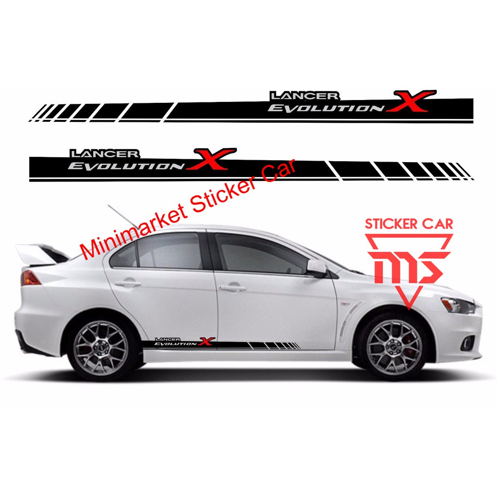Mitsubishi lancer evolutiom stickers car stickers side body striping ...