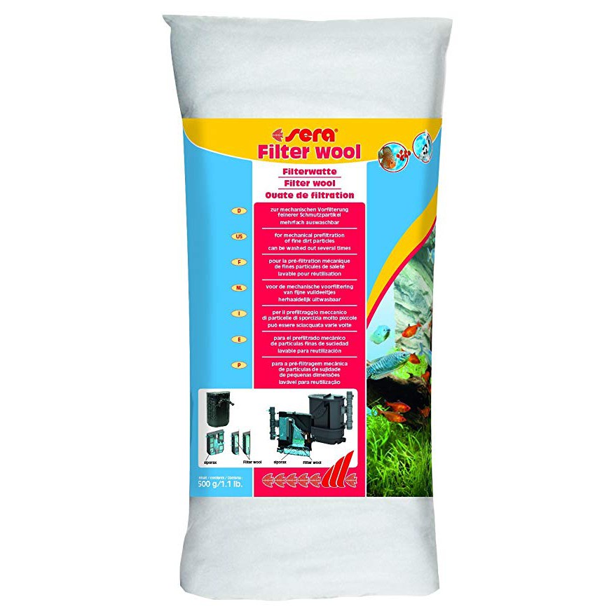 Sera Aquarium Sponge Filter Wool Floss 100g 250g 500g Premium Good ...