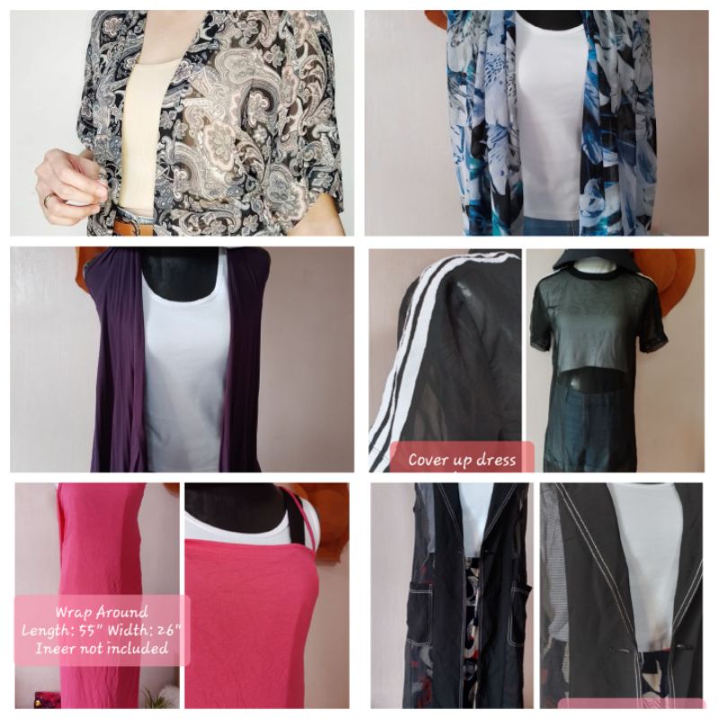 PRELOVED COVER UP TOPS | Dress, Kimono, Cardigan | Shopee Philippines