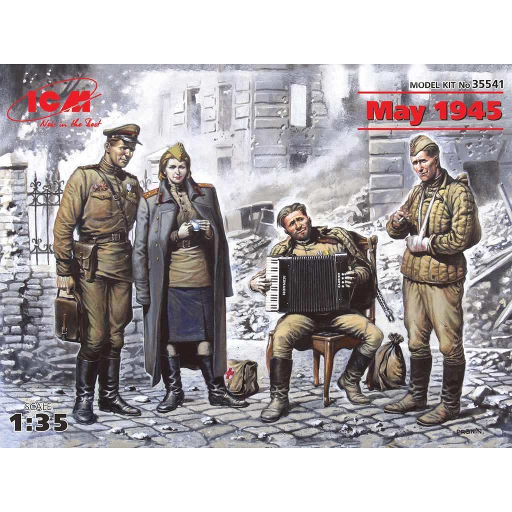 Assembly Model ICM Size 1/35 ICM-35541 May 1945 (4 figures-1 officer 2 ...