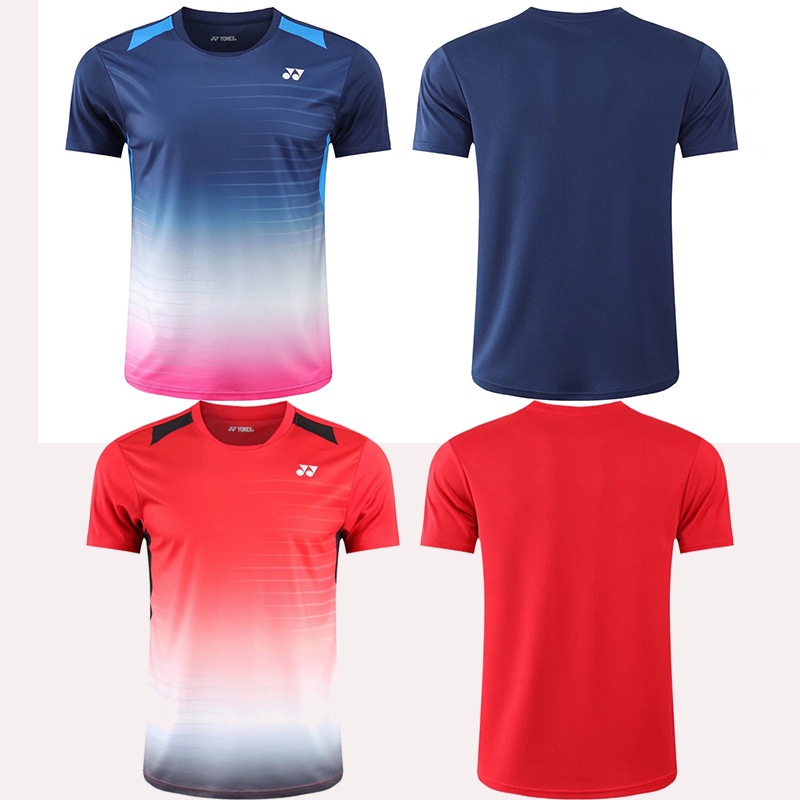 Yonex new badminton uniforms men's and women's quick-drying short-sleeved team uniforms tennis ...