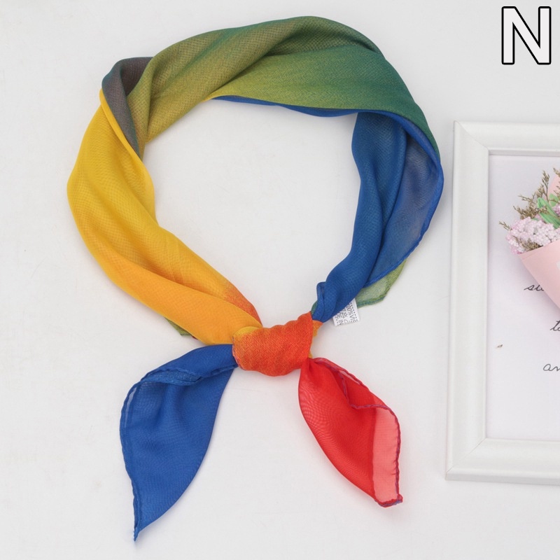 65*65cm Summer Square Dance Scarf Thin Chiffon Neck Shawl Bandana ...