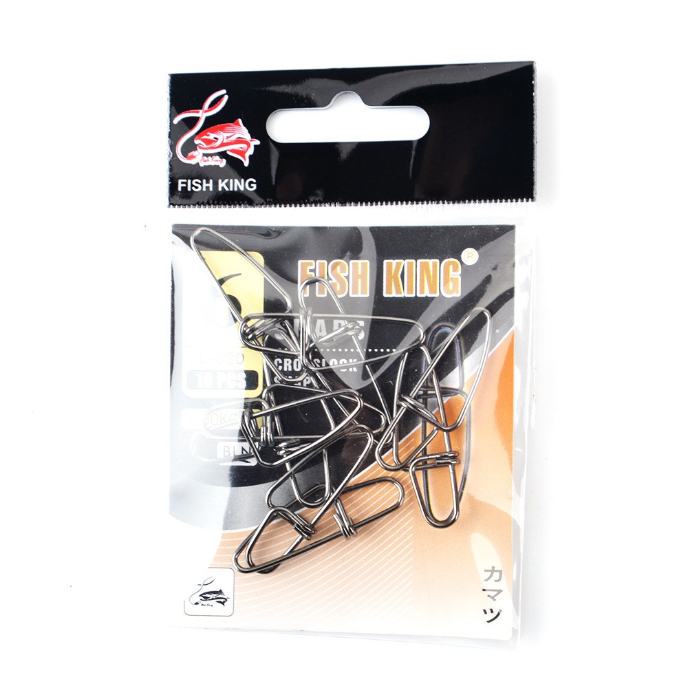 SNAP Fish King 1 Pack 10Pcs /Lot 0# - 3# Cross Lock Snap Fish Hook Lure ...
