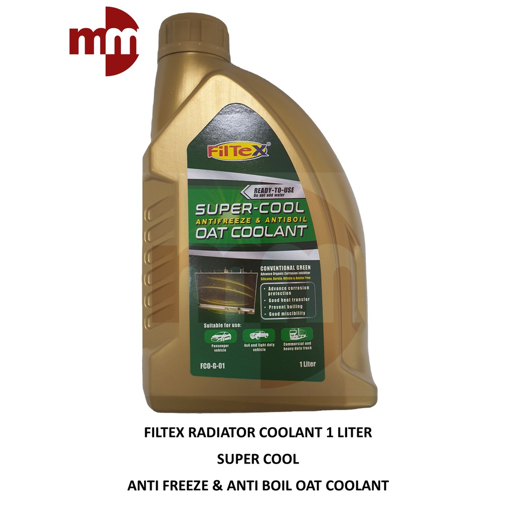 FILTEX RADIATOR COOLANT GREEN 1 LITER READY TO USE SUPER COOL ...