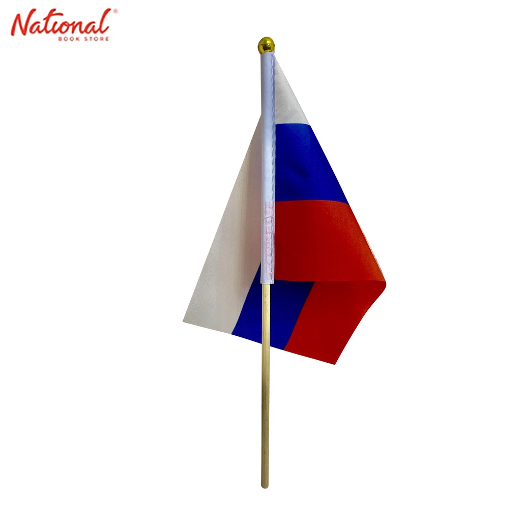 Flag Nylon Russia With Stick Wooden 13X21Cm National Book Store ...