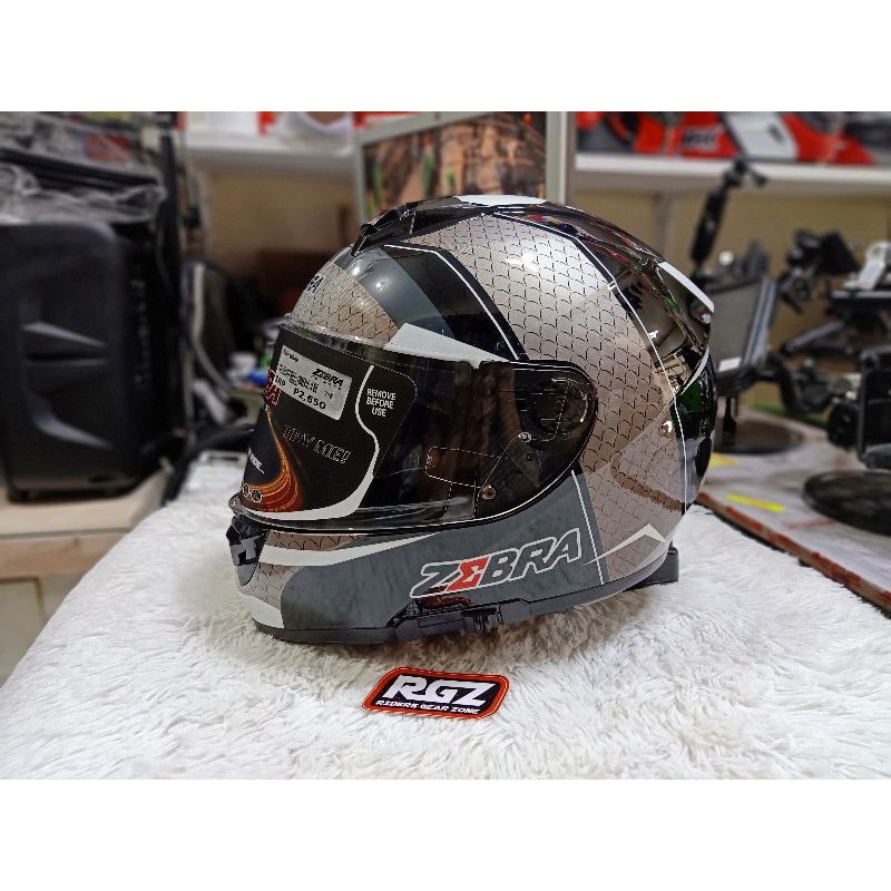 Zebra fullface dual visor with FREEBIES | Shopee Philippines