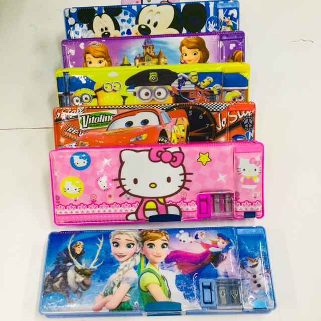 #8500 Character Pencil Case with Sharpener (2 Layer) | Shopee Philippines