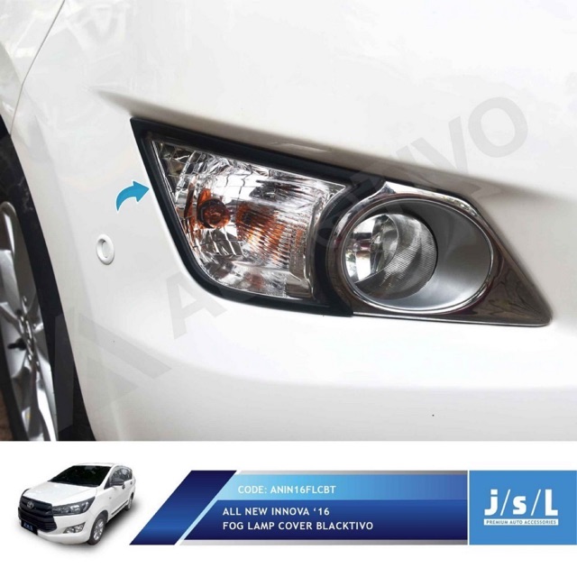 INNOVA REBORN 2016 2018 2019 FRONT FOG LAMP GARNISH BLACK COVER DOP ...