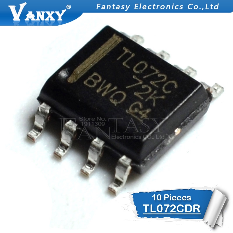 10PCS TL072CDR SOP8 TL072C SOP TL072 SMD 072CDR SOP-8 TL072CDT TL072C dual operational amplifier ...
