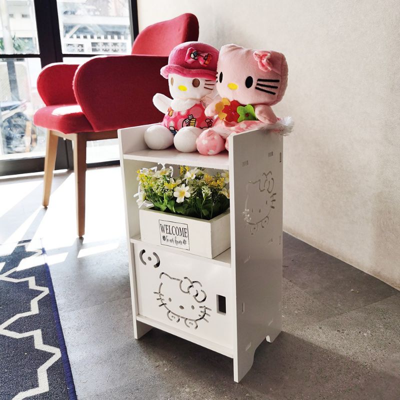 HELLOKITTY Shabby bookshelf with Hello Kitty motif, wpc wood | Shopee ...