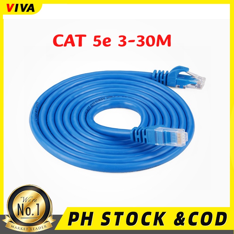 10-30m Cat 5 Lan Cable Ethernet Wire Internet UTP with RJ45 Network ...