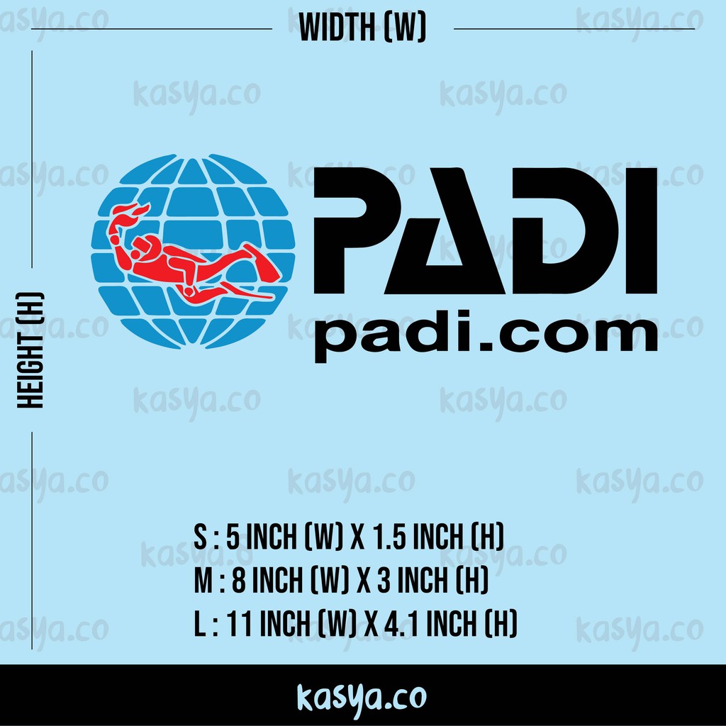 PADI LOGO vinyl sticker cutting | Shopee Philippines