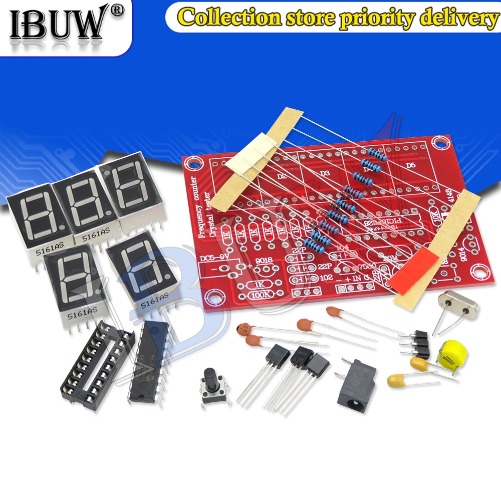 DIY Kits RF 1Hz-50MHz Crystal Oscillator Frequency Counter Meter ...