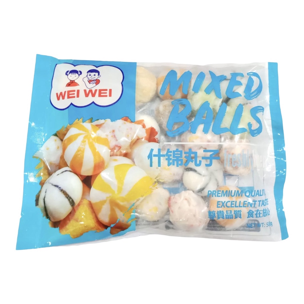 Wei Wei Mixed Balls 500g HOTPOT SHABU SHABU FISHBALLS DIMSUM ODEN 火锅 ...