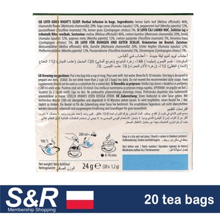 Loyd Good Night's Sleep Herbal Infusion Tea 20 tea bags | Shopee ...
