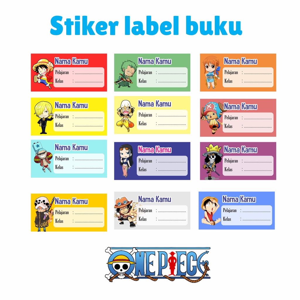 One Piece Character Name LABEL Sticker/LABEL/Book (is i40pcs) | Shopee ...