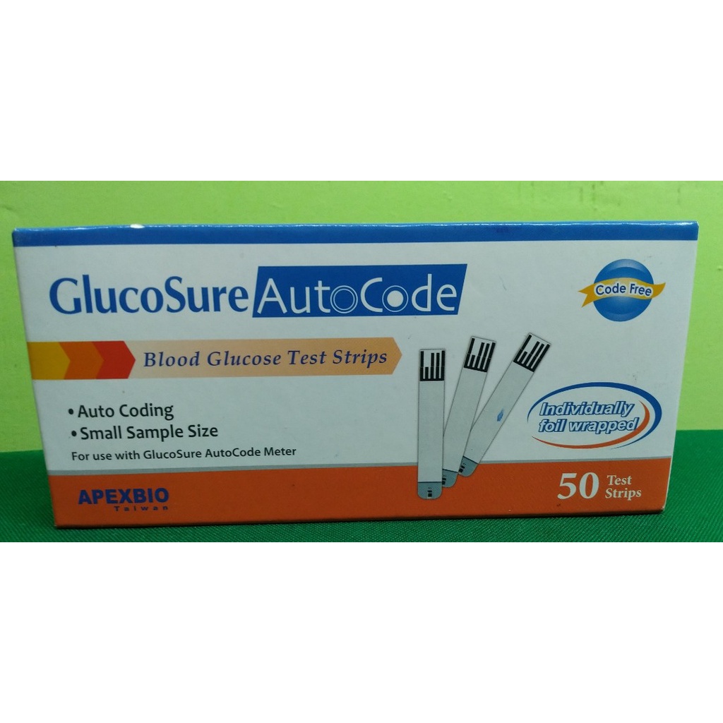 GLUCOSURE AUTOCODE BLOOD GLUCOSE TEST STRIPS [ORIGINAL] | Shopee ...
