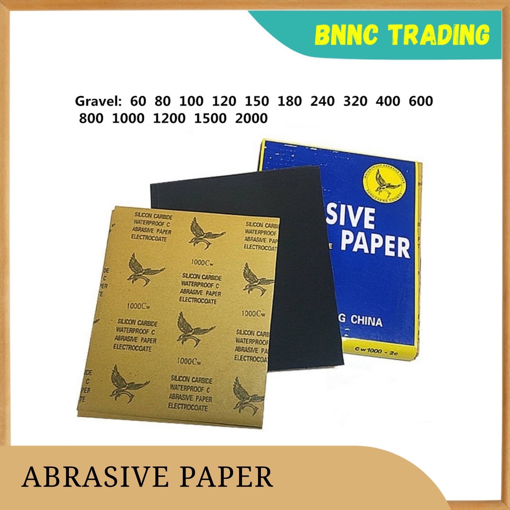 BNNC EAGLE WATERPROOF SANDPAPER PAPEL DE LIHA ABRASIVE PAPER #60 ...