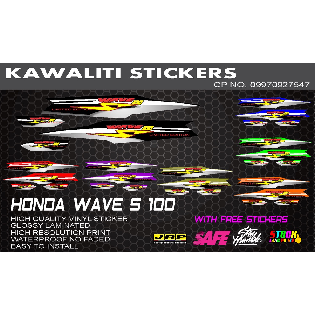 Honda Wave S 100 Sticker Decals | Shopee Philippines