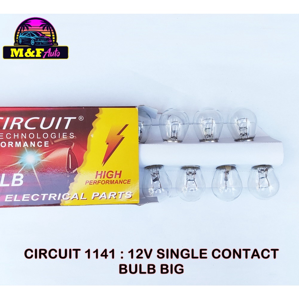 10pcs Circuit Auto Bulb 12v/21w Single Contact 1141 (big) | Shopee ...