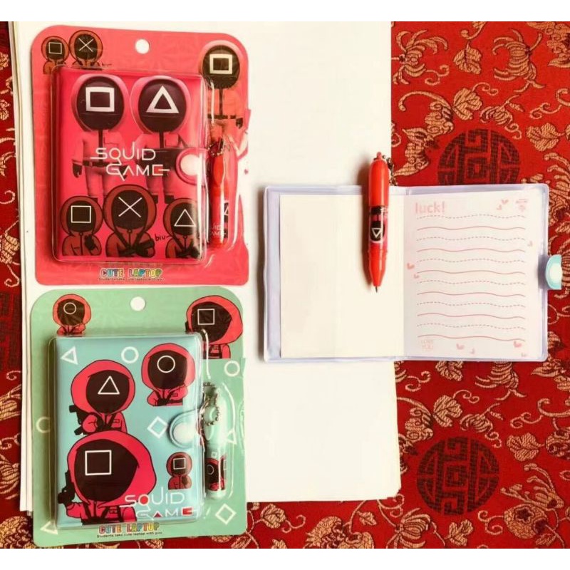 Cabybara/Unicorn/Sanrio/Squid game mini notebook with pen | Shopee ...