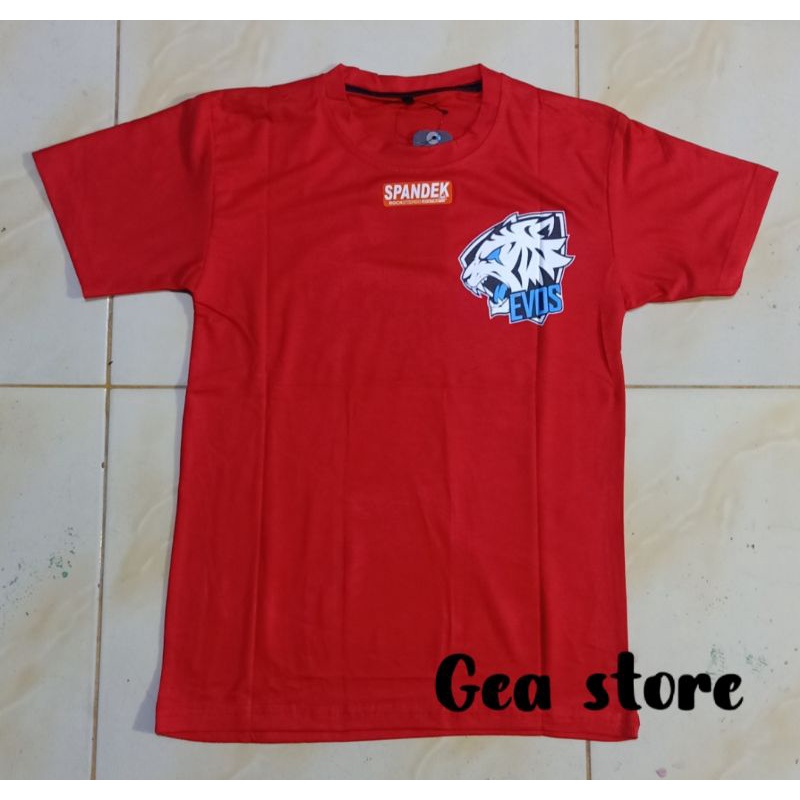 MERAH HITAM Unisex Children's DISTRO T-Shirt FREE FIRE LOGO EVOS Red ...