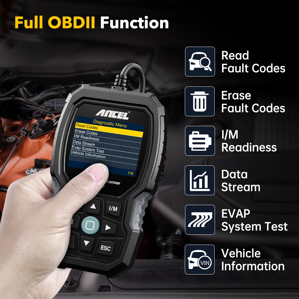 ANCEL LD700 Land Rover Jaguar Full System OBD2 Scanner ETC Reset ...