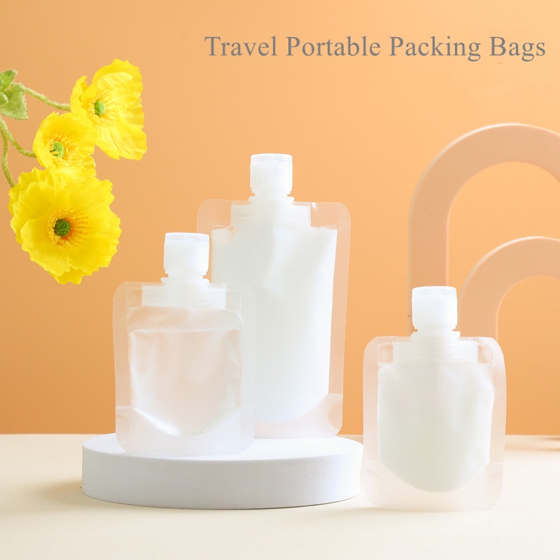 [Flip Cap] Transparent Lotion Dispenser Bag Travel Portable Leakproof ...
