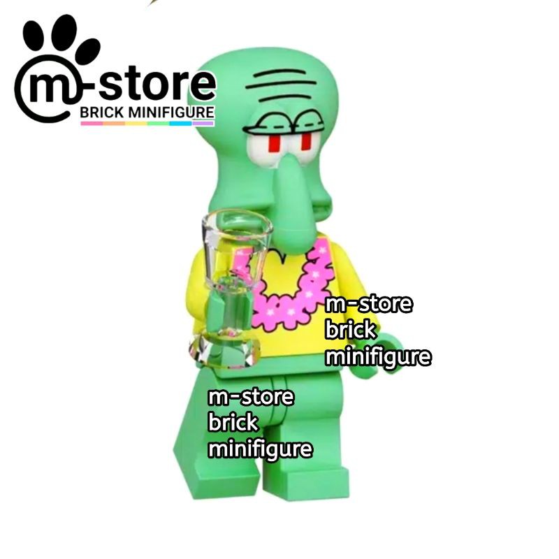 Brick spongebob squarepants squidward tentacles mini toy figures ...