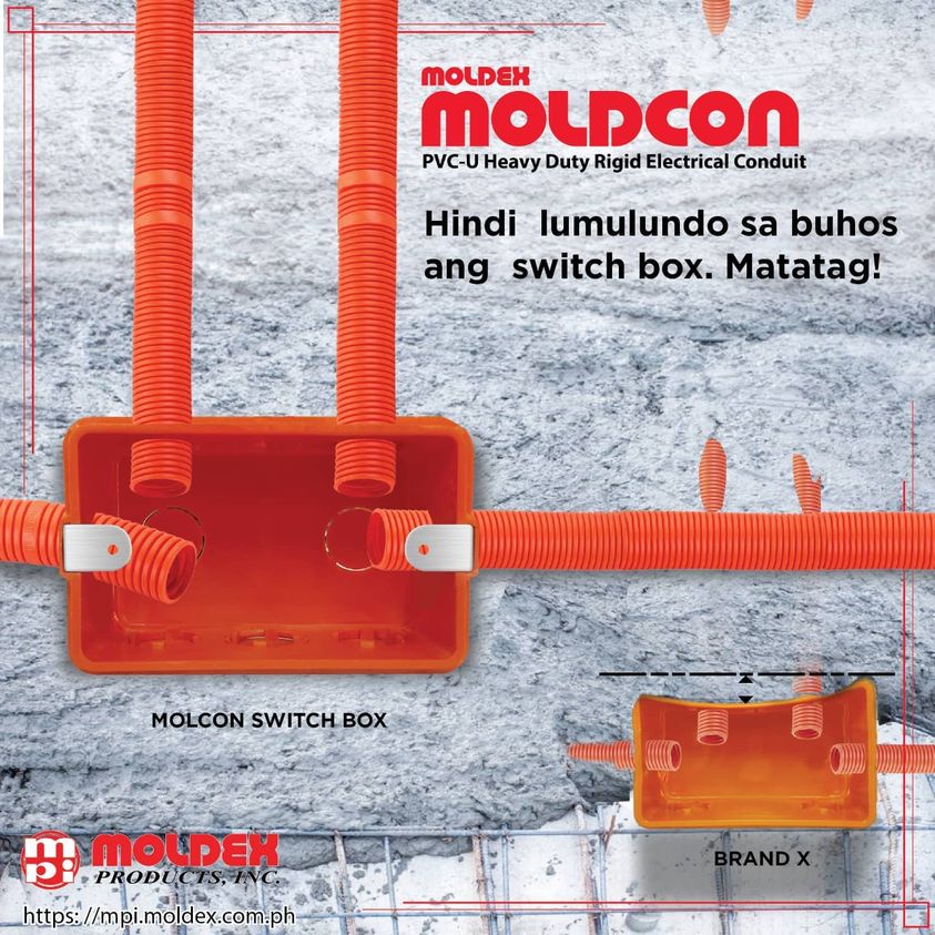 Moldcon Authentic Switch Box with clips for electrial systems | Shopee ...