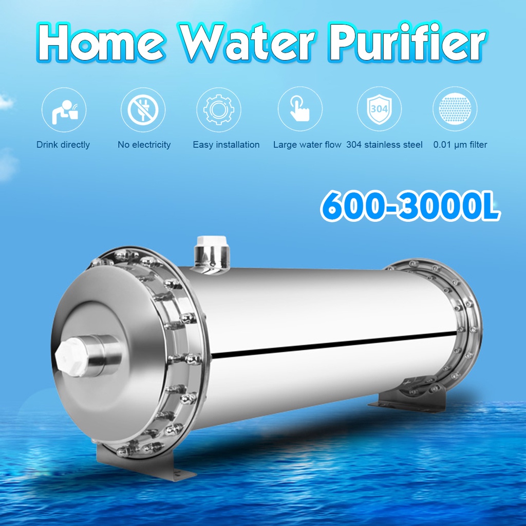 304 Stainless Steel Water Filter 600/1000/3000L PVDF Ultrafiltration ...
