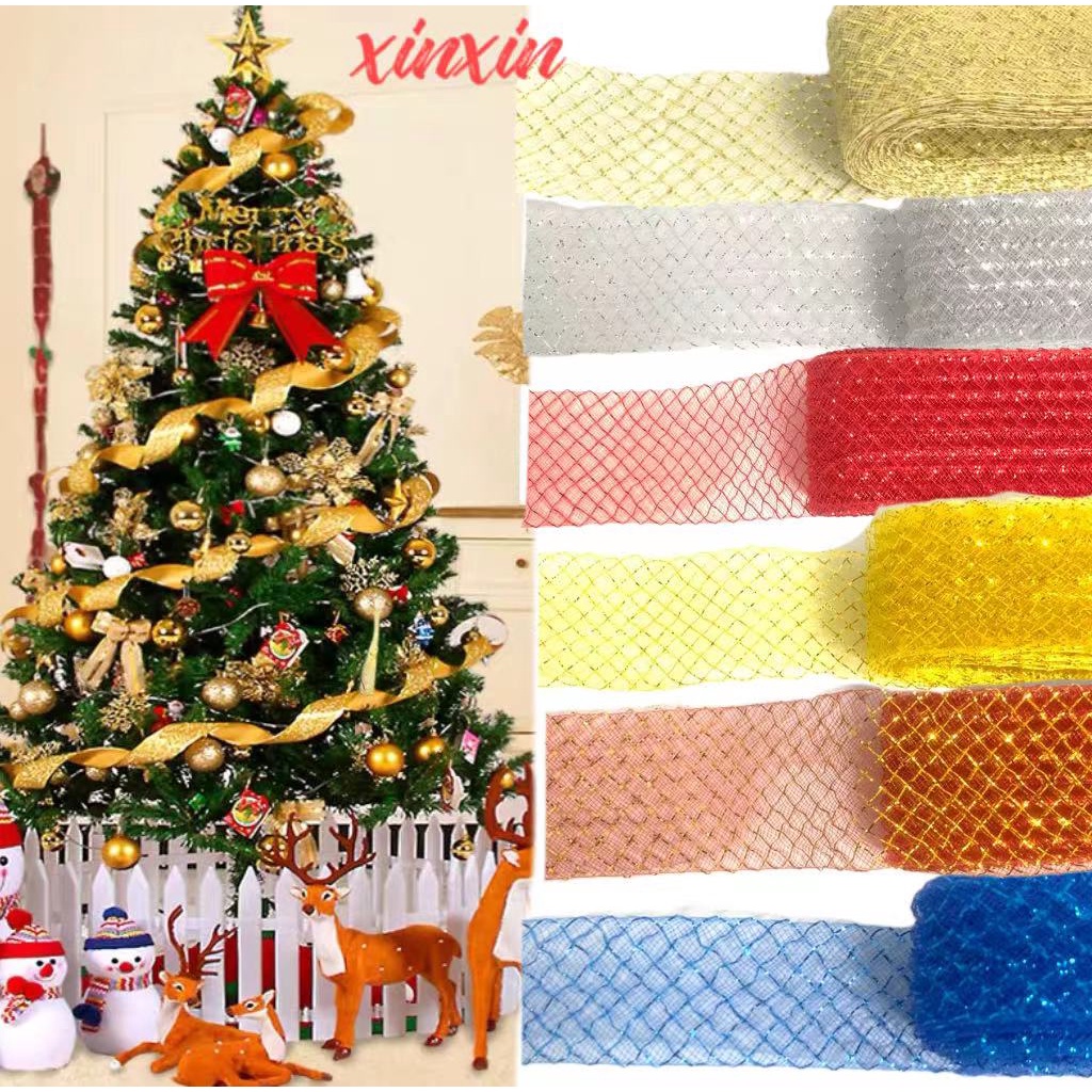 12M Ribbon Christmas tree decorations ,garland,decor,gifts,,bows,,X'mas ...