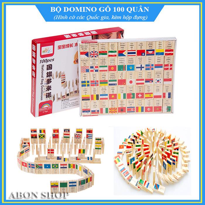 Wooden Domino Set - Figure 100 Flags Of Countries Around The World ...
