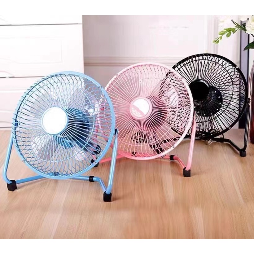 Mini USB Table Desk Personal Fan Metal Design, Quiet Operation 4" USB ...