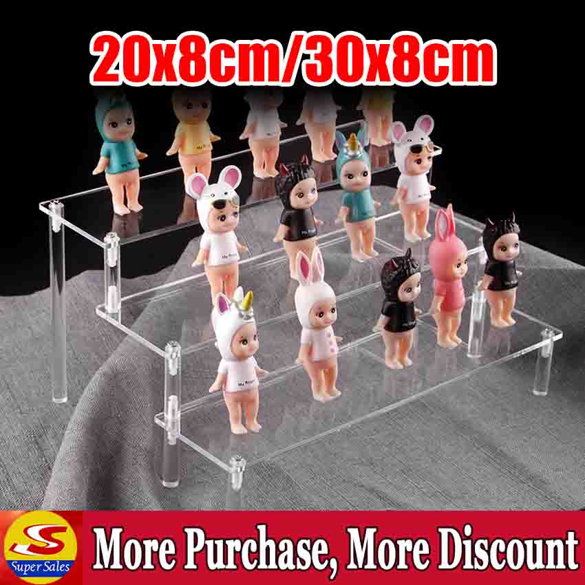 【SuperSales】3 Tiers Clear Acrylic Display Stand Riser For Toy Model ...
