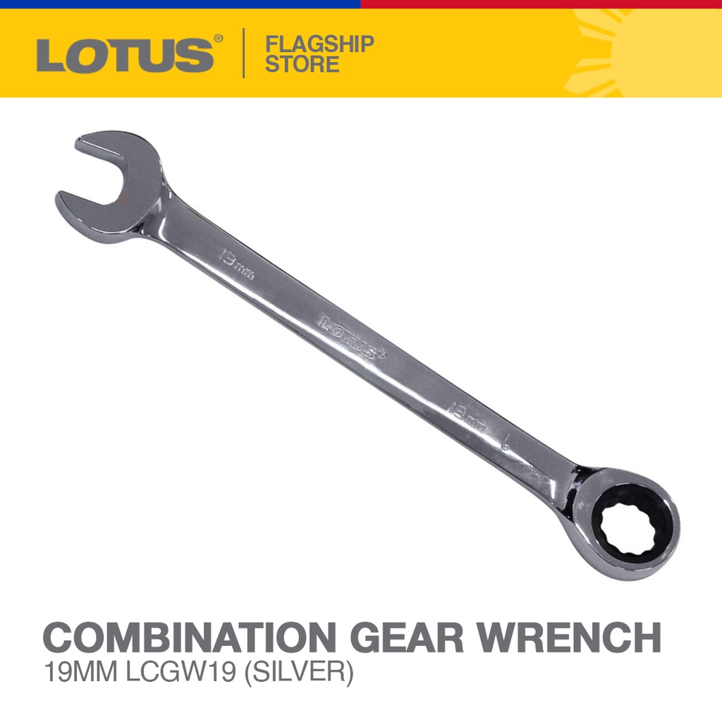 Lotus Combination Gear Wrench 19MM LCGW19 (Silver) | Shopee Philippines