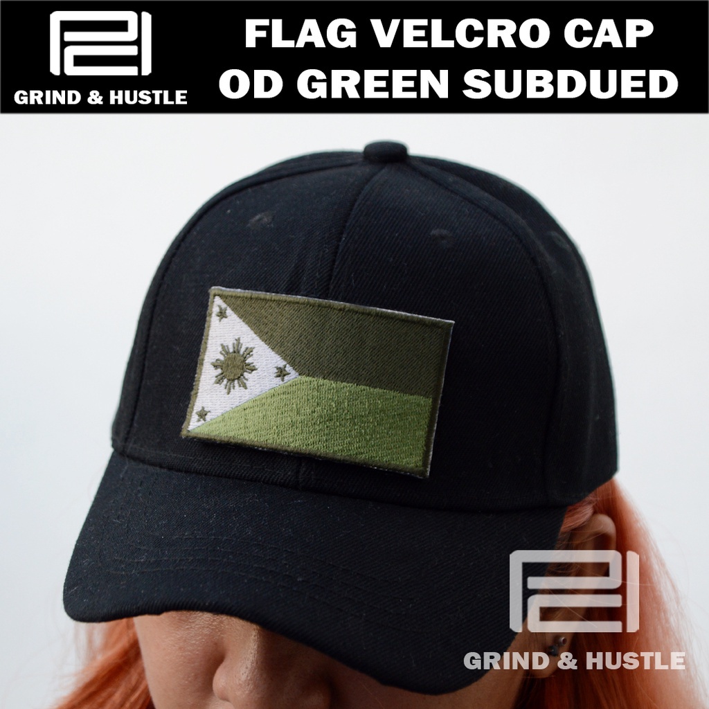 Embroidered Philippine Flag Velcro Cap And Patches | Shopee Philippines