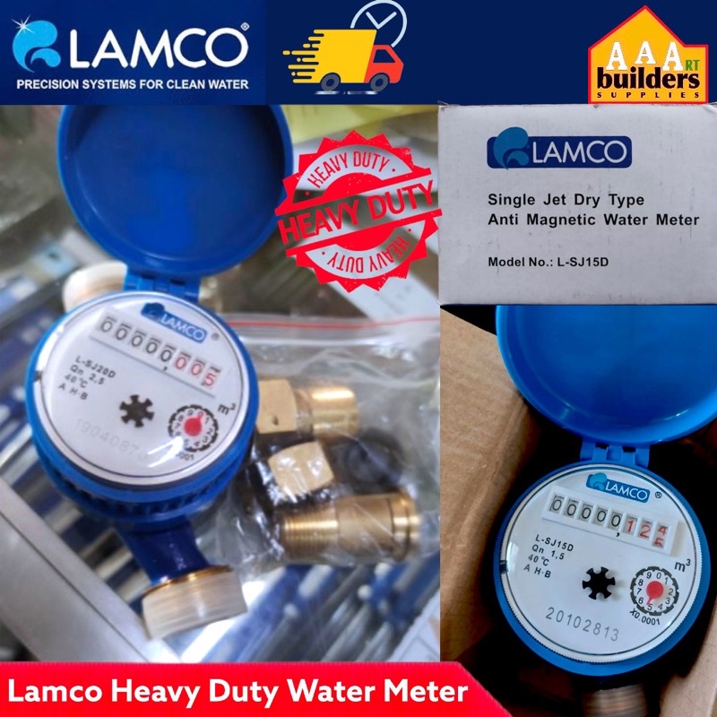 Lamco Heavy Duty Water Meter Brass 1/2 (submeter) | Shopee Philippines