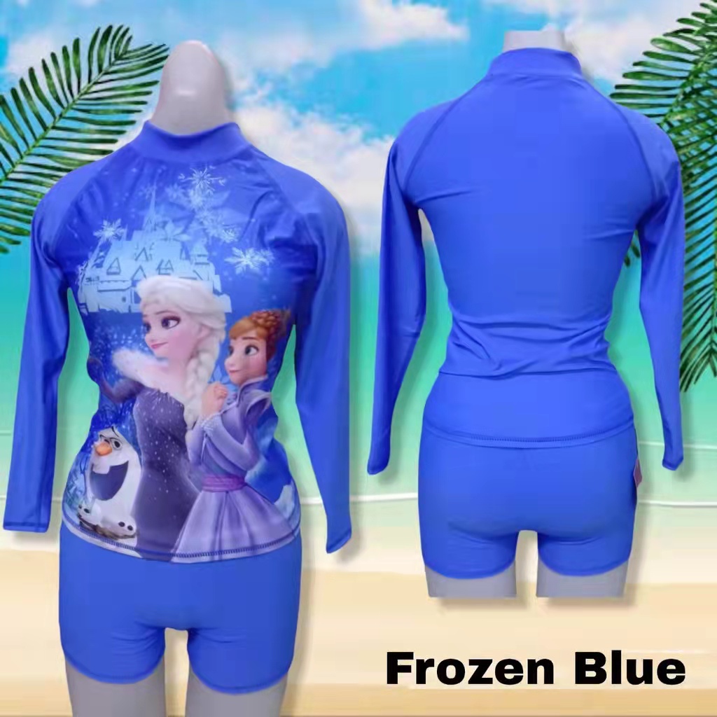 Frozen rash guard for kids spandex quality | Shopee Philippines