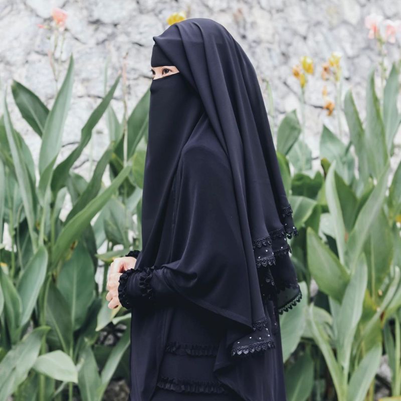 Niqab ayumi beautiful niqob lace yaman veil | Shopee Philippines