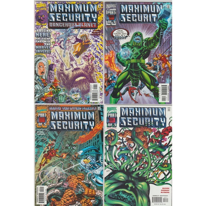 Maximum Security set 1, 2, 3, Dangerous Planet (2000) Avengers, Spider ...