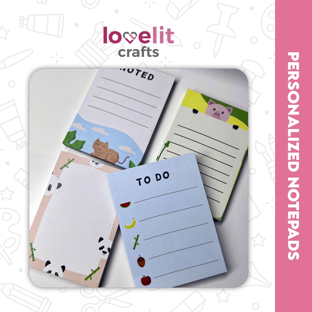 Personalized Notepads | Laser Printed | 40 sheets per pad | Shopee ...