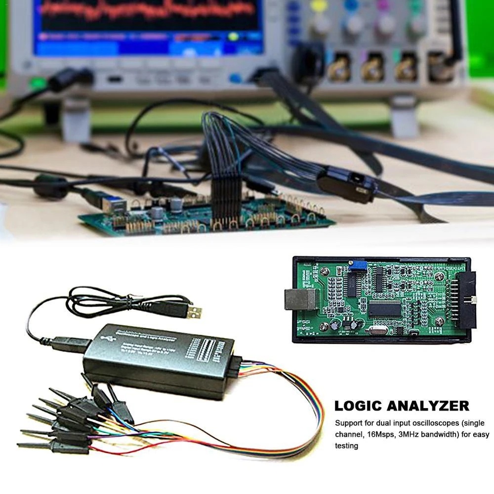 Virtual Oscilloscope Logic Analyzer LHT00SU1 Multi-function Signal Generator I2C SPI CAN Uart ...